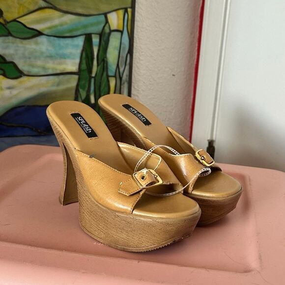 Splash | Shoes | Splash Biege Tan Sandal Platform Heels | Poshmark